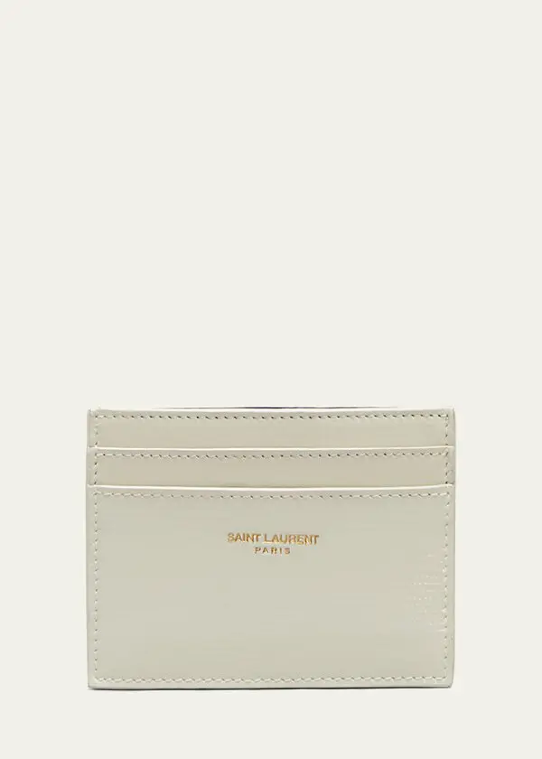 Saint Laurent Monogram Card Case In Patent Leather