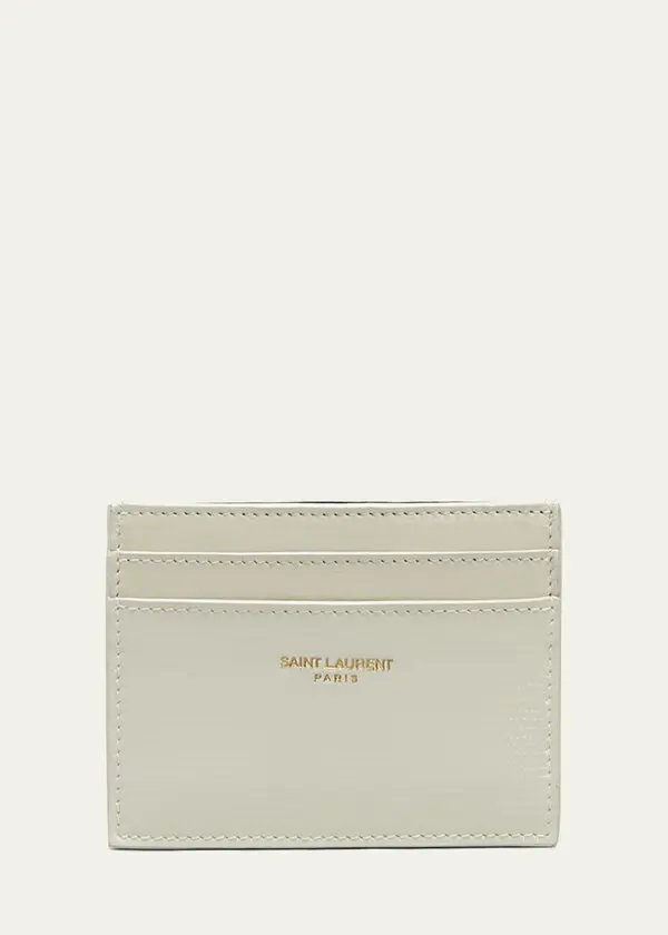 Saint Laurent Monogram Card Case In Patent Leather