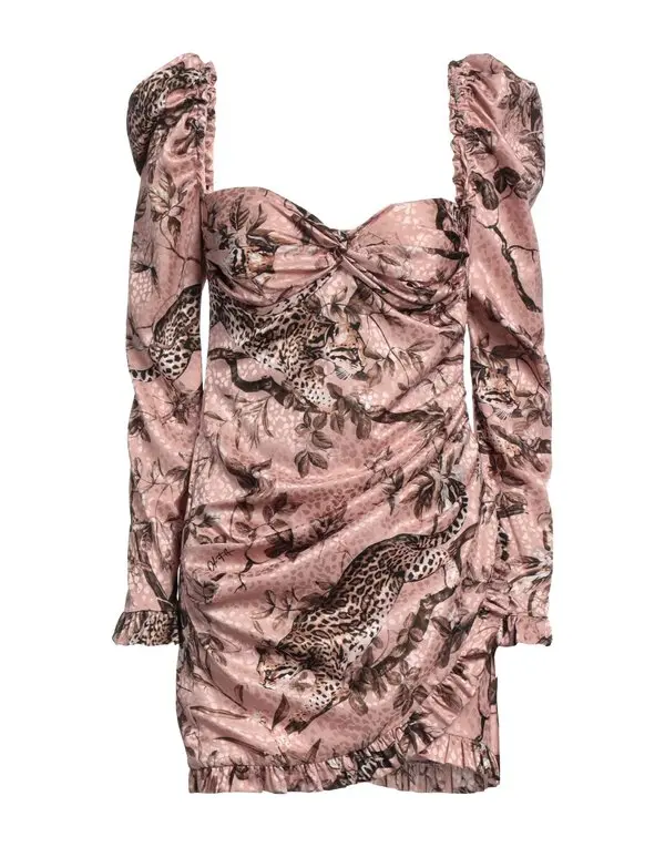 ODI ET AMO Floral And Leopard Print Mini Dress - Pink