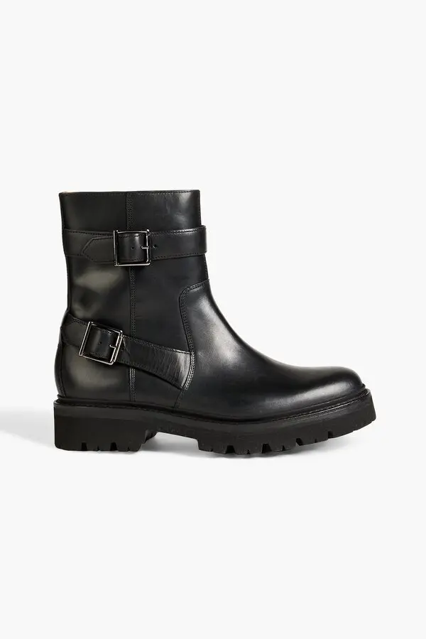 Grenson Natasha Buckled Leather Ankle Boots
