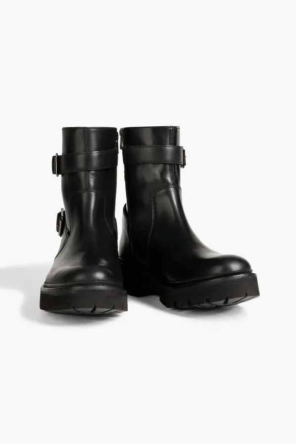 Grenson Natasha Buckled Leather Ankle Boots