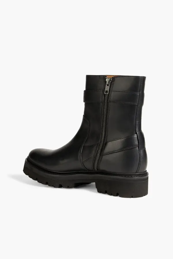 Grenson Natasha Buckled Leather Ankle Boots