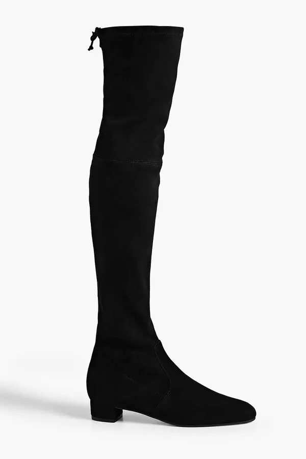 STUART WEITZMAN Genna Stretch-suede Thigh Boots