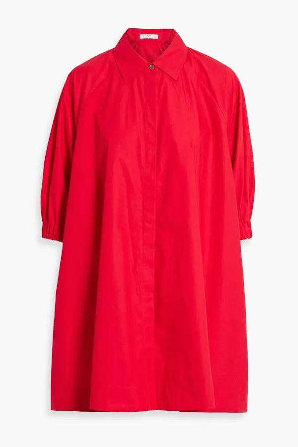 Co Ttonpoplin Shirt - Red