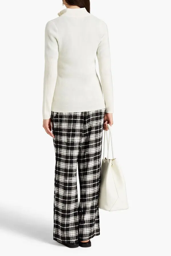 N.peal Ribbed Cashmere Halfzip Sweater