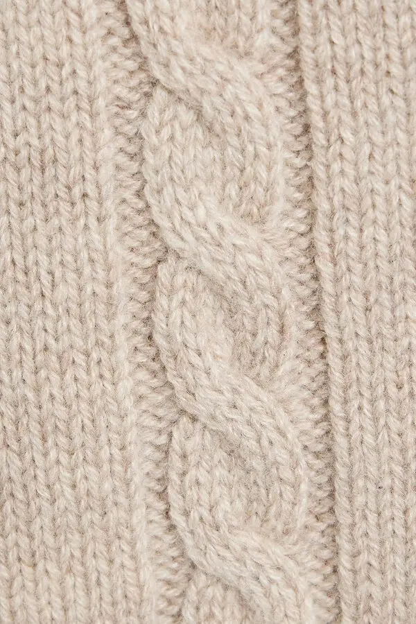 Co Mélange Cableknit Cashmere Cardigan