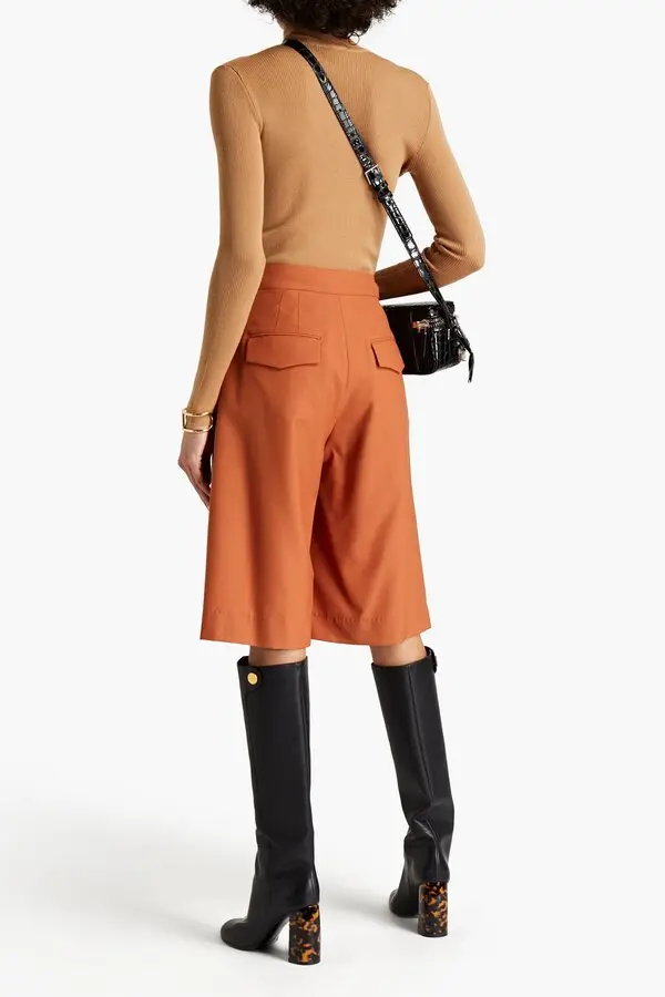 Alberta Ferretti Ribbed Wool Turtleneck Sweater