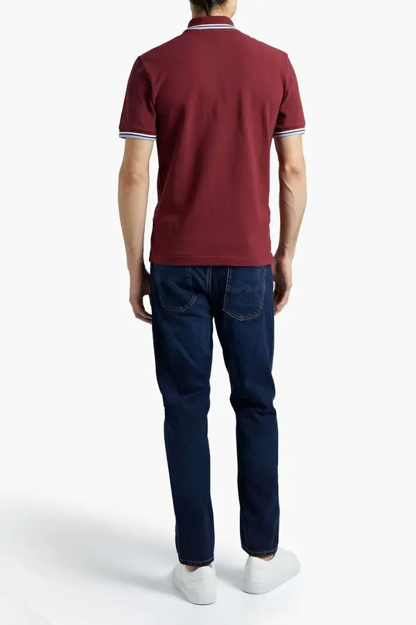 Fred Perry Embroidered Cottonpiqué Polo Shirt - Claret