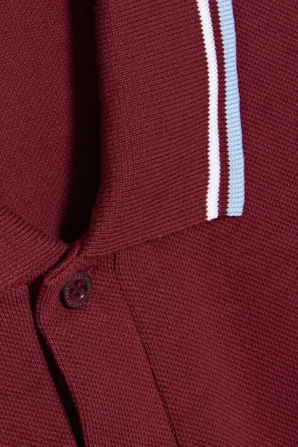 Fred Perry Embroidered Cottonpiqué Polo Shirt - Claret
