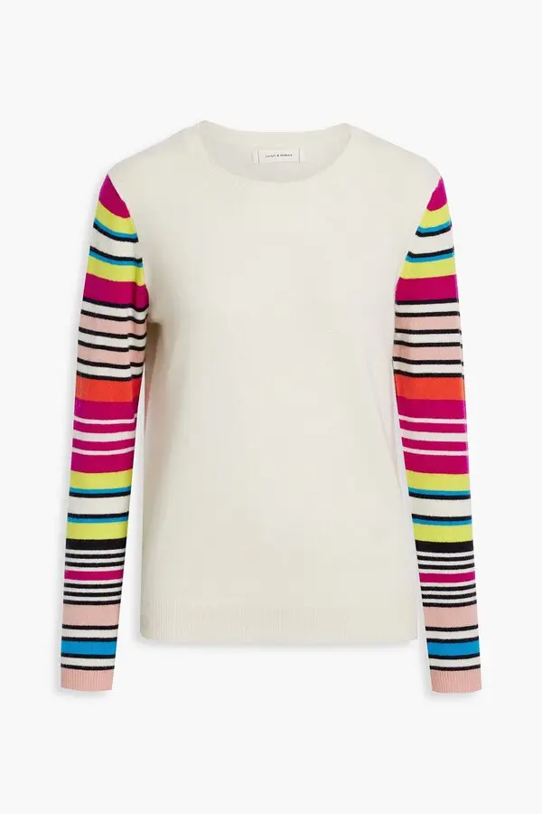 Chinti & Parker Striped Wool And Cashmereblend Sweater
