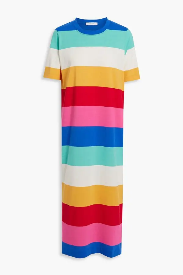Chinti & Parker Striped Cottonjersey Midi Dress - Multicolor