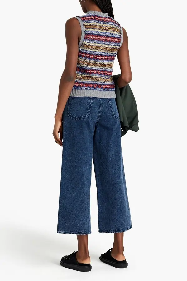 Rag & Bone Maya Cropped Highrise Wideleg Jeans