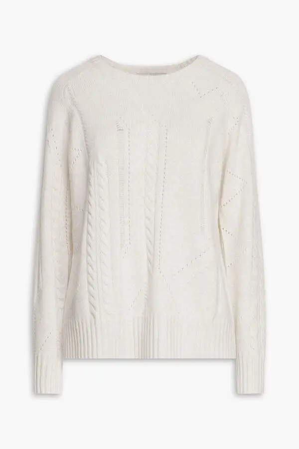 Autumn Cashmere Cableknit Cashmere Sweater - Ivory