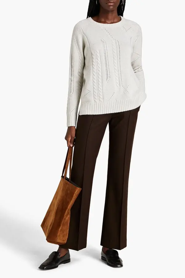 Autumn Cashmere Cableknit Cashmere Sweater