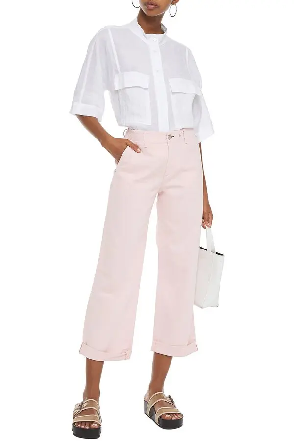 Rag & Bone Cropped Cottonblend Twill Straightleg Pants