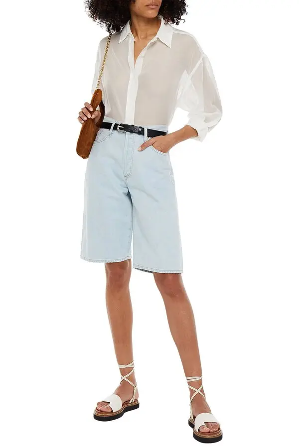 Rag & Bone Boyfriend Oversized Cotton-blend Voile Shirt - White