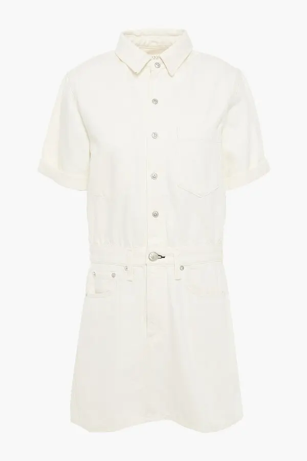 Rag & Bone All In One Denim Mini Shirt Dress