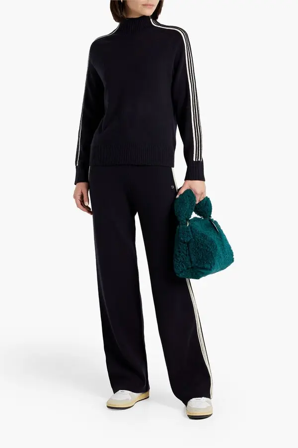 Chinti & Parker Ripple Striped Wool And Cashmere-blend Turtleneck Sweater