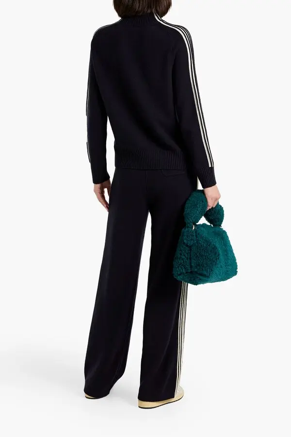 Chinti & Parker Ripple Striped Wool And Cashmere-blend Turtleneck Sweater