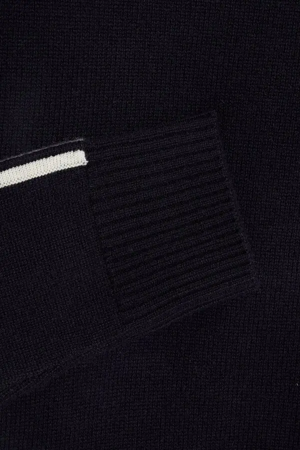 Chinti & Parker Ripple Striped Wool And Cashmere-blend Turtleneck Sweater
