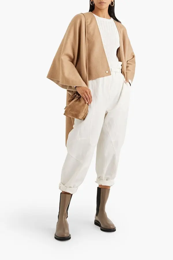 Rag & Bone Reversible Cashmerefelt Poncho - Camel