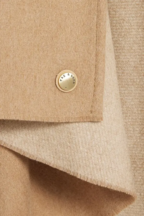 Rag & Bone Reversible Cashmerefelt Poncho - Camel