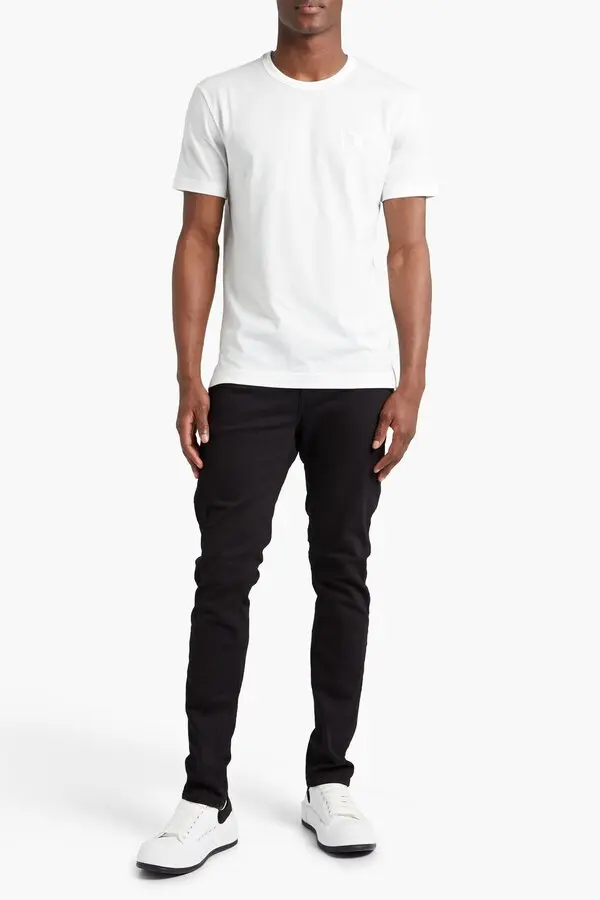Dolce & Gabbana Embroidered Cottonjersey Tshirt