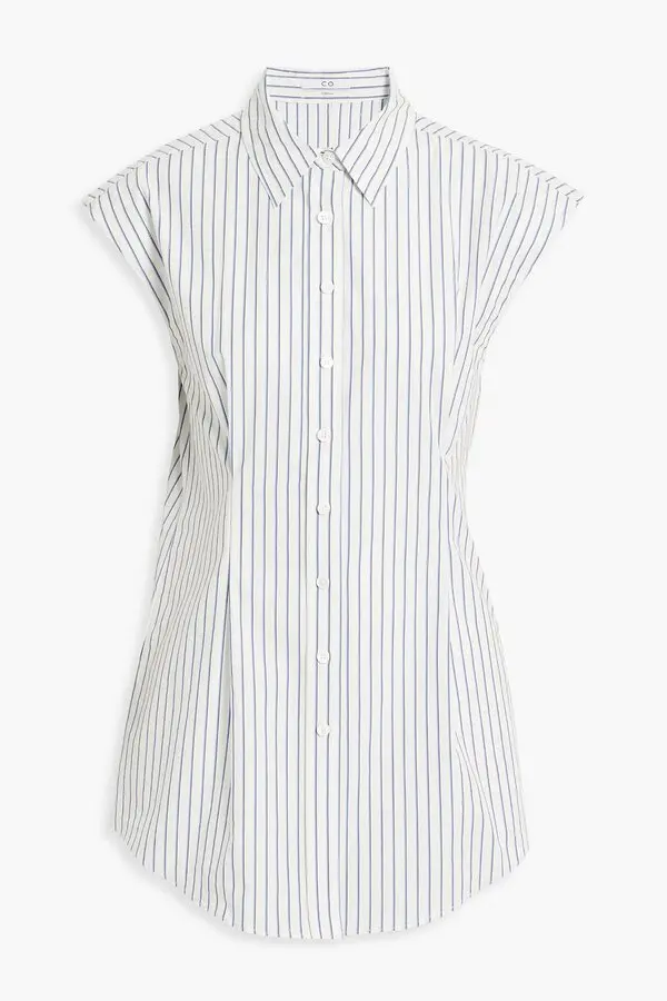 Co Striped Ttonpoplin Shirt - Light Blue