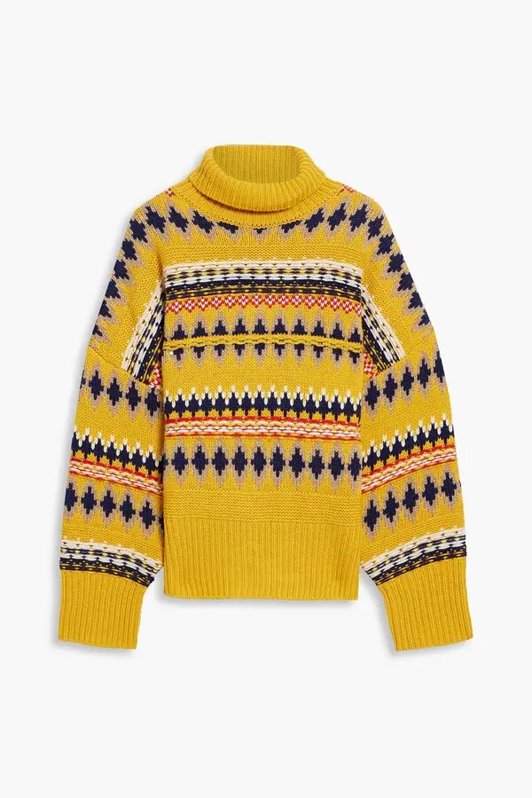 Rag & Bone Willow Fair Isle Wool Turtleneck Sweater