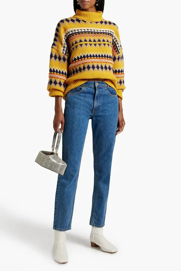Rag & Bone Willow Fair Isle Wool Turtleneck Sweater