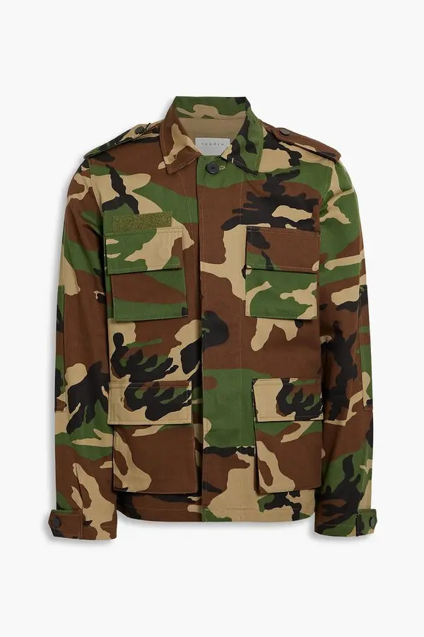 Sandro Camouflage Cotton-twill Jacket