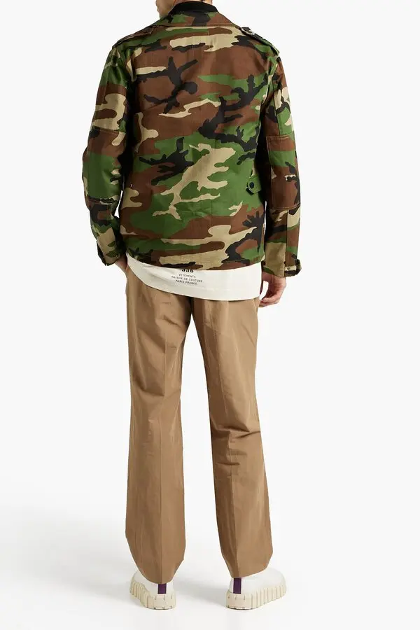 Sandro Camouflage Cotton-twill Jacket