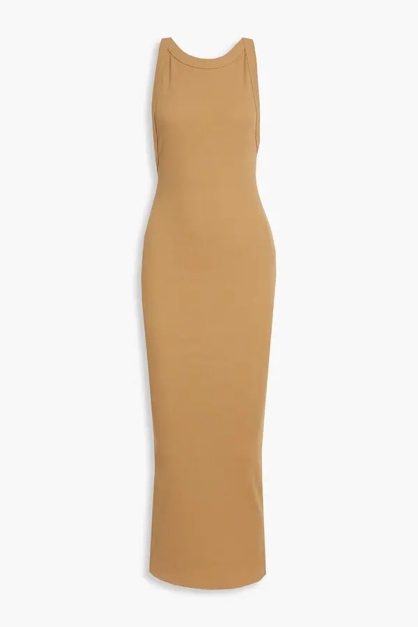 THE LINE BY K Ribbed Stretchcotton Jersey Maxi Dress