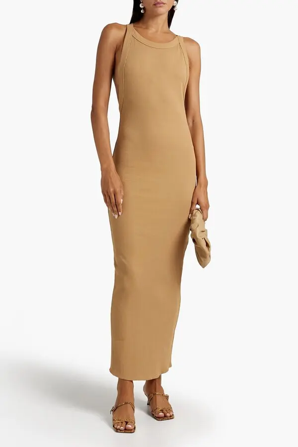 THE LINE BY K Ribbed Stretchcotton Jersey Maxi Dress