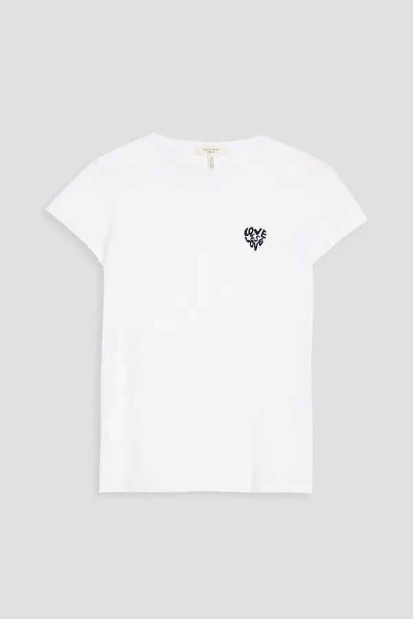 Rag & Bone Embroidered Organic Cottonjersey Tshirt