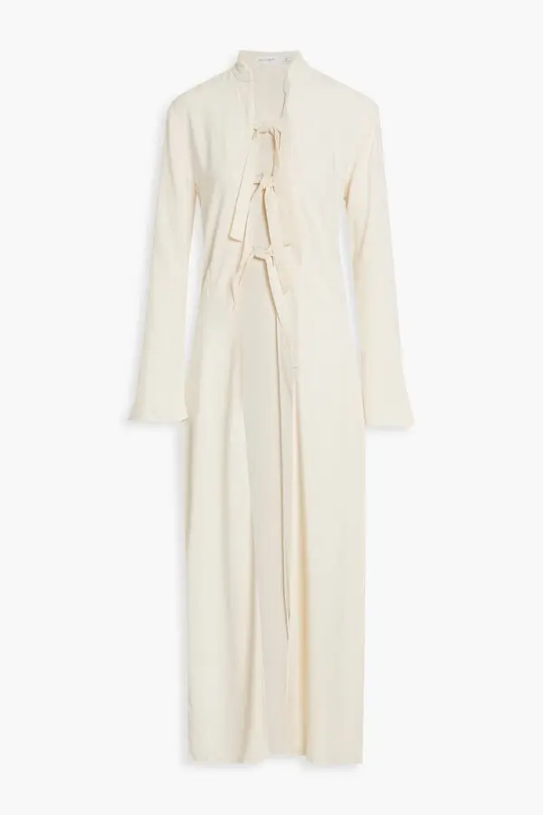 THE LINE BY K Crepe De Chine Tie Detailed Jacket