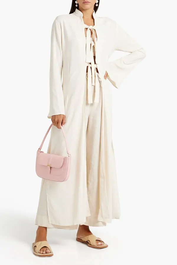 THE LINE BY K Crepe De Chine Tie Detailed Jacket