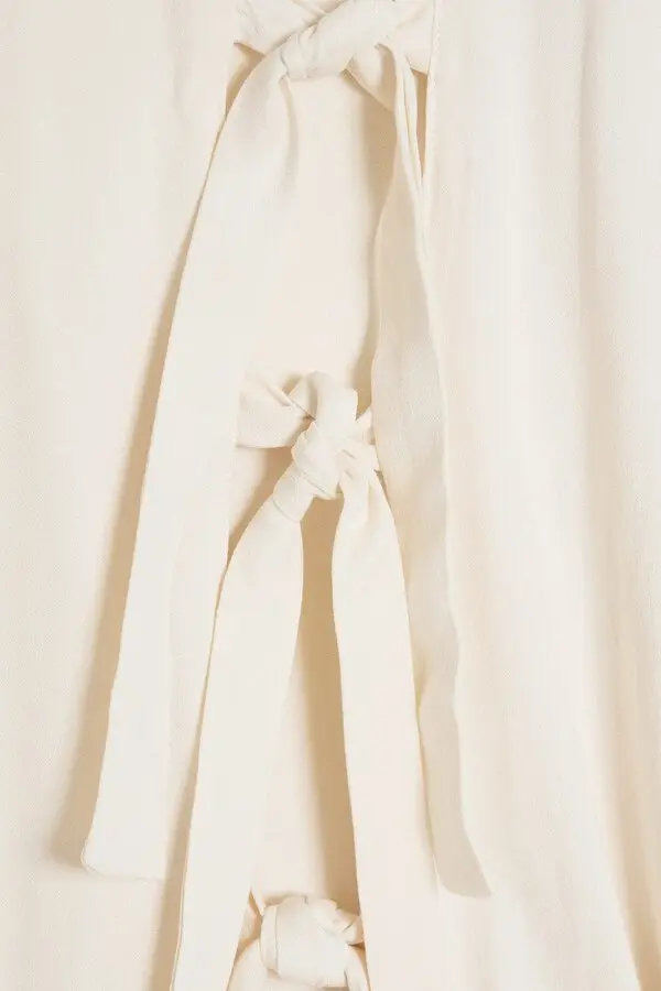 THE LINE BY K Crepe De Chine Tie Detailed Jacket