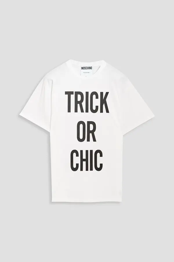 Moschino Printed Cottonjersey Tshirt - White