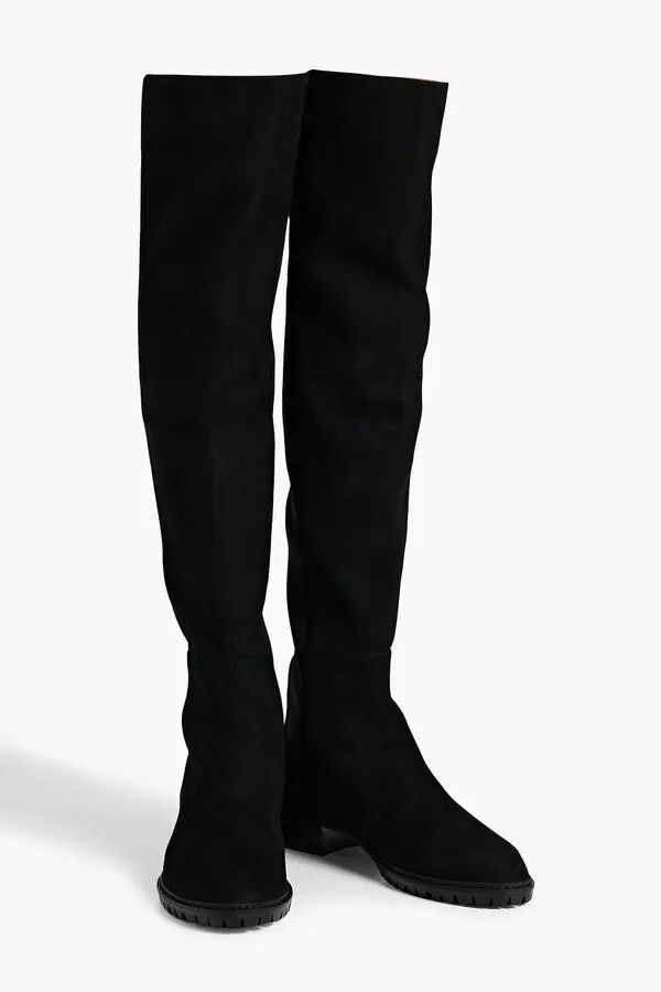 STUART WEITZMAN City Microstretch And Suede Over-the-knee Boots
