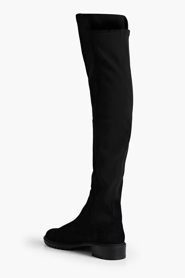 STUART WEITZMAN City Microstretch And Suede Over-the-knee Boots