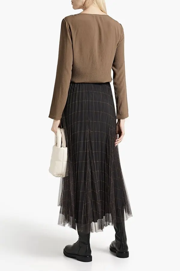 Fabiana Filippi Beaded Crepon Blouse
