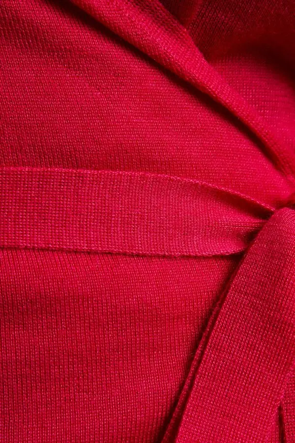 Diane Von Furstenberg Adrielle Merino Wool Wrap Cardigan