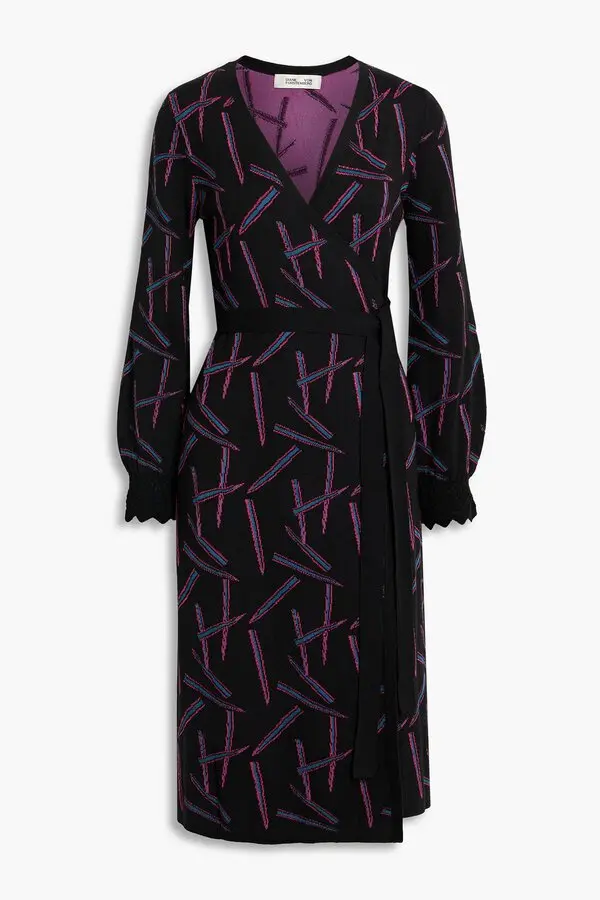 Diane Von Furstenberg Jacquard-knit Wrap Dress