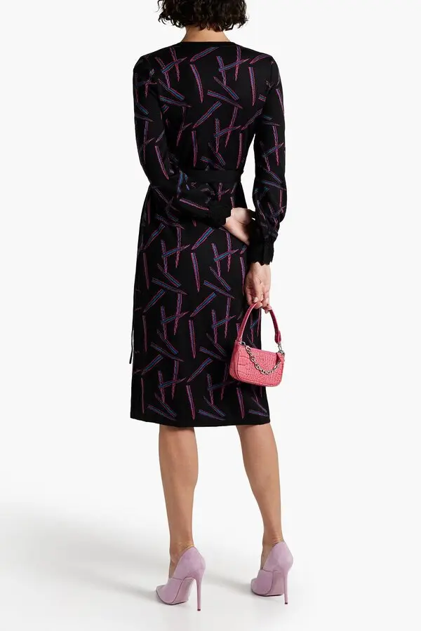 Diane Von Furstenberg Jacquard-knit Wrap Dress