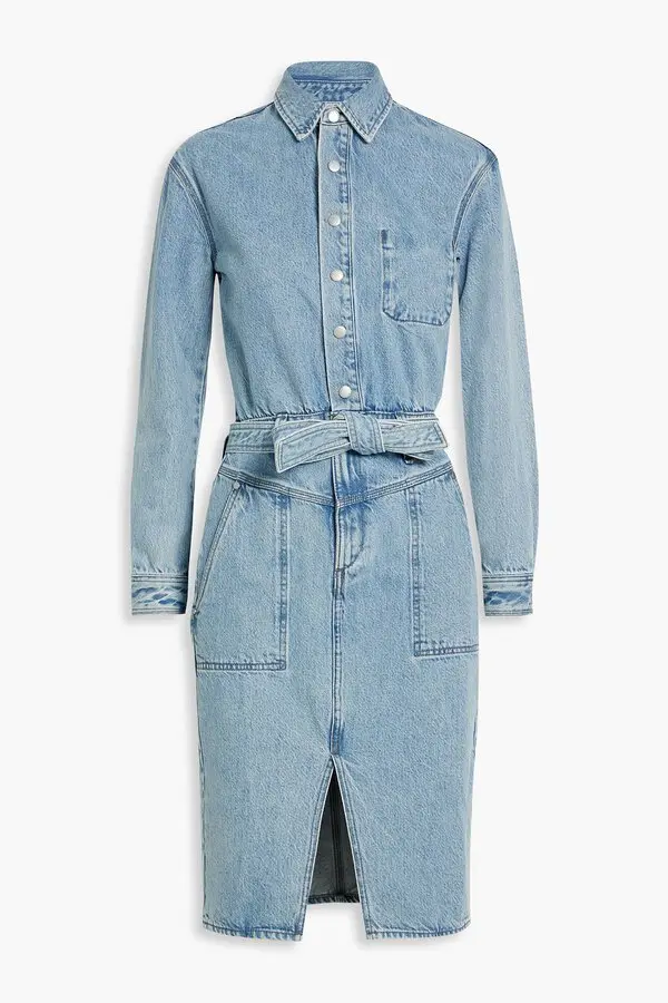Rag & Bone Mia Denim Dress Blue Xs In Light Denim - 55% Off | Editorialist