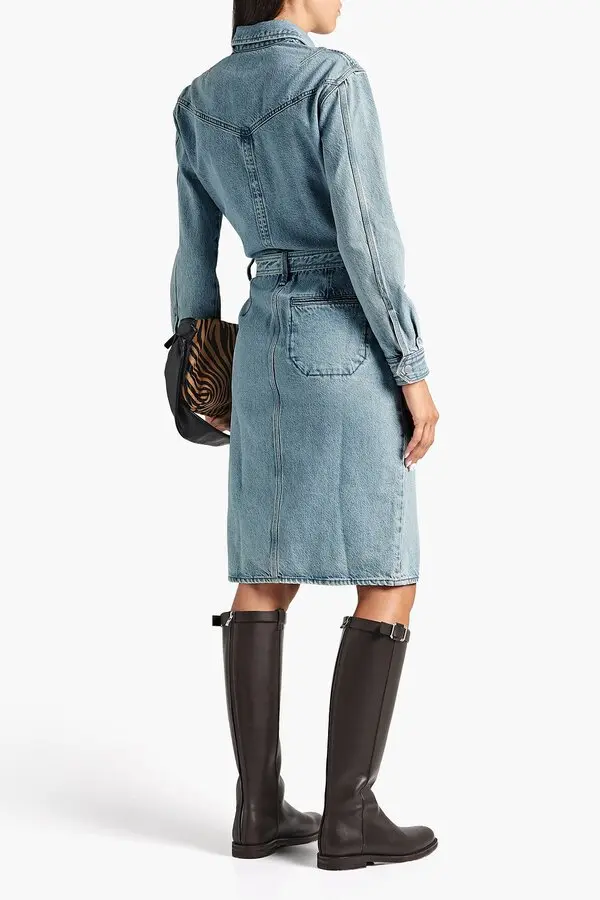 Rag & Bone Mia Denim Dress Blue Xs In Light Denim - 55% Off | Editorialist