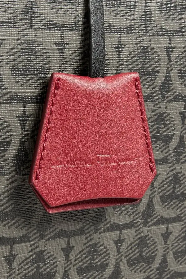 FERRAGAMO Leather-trimmed Logoprint Coated Canvas Briefcase