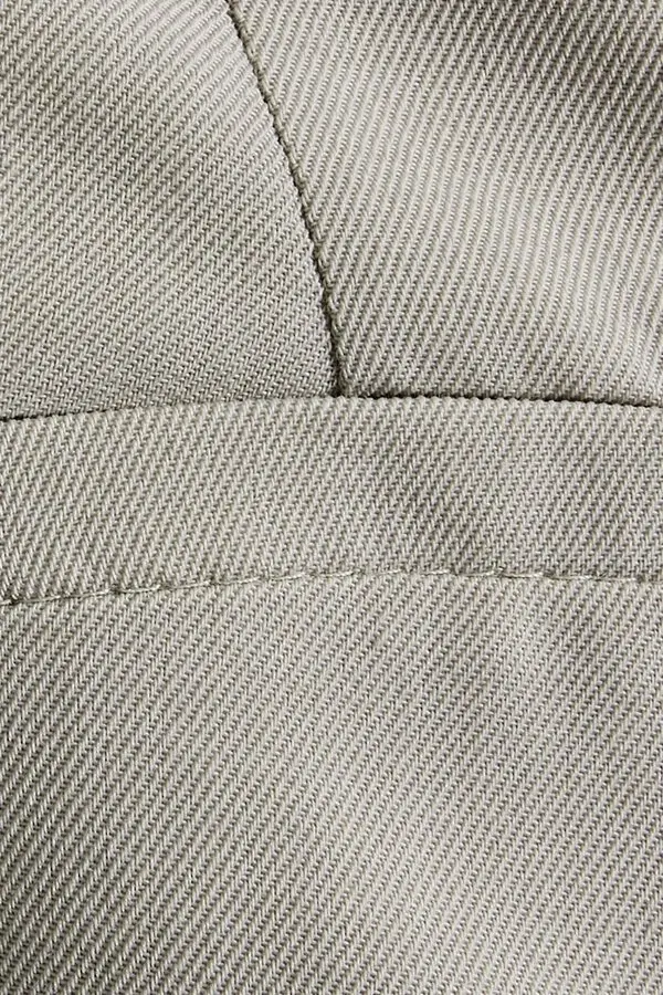Fabiana Filippi Twill Merino Wool-blend Tapered Pants - Stone