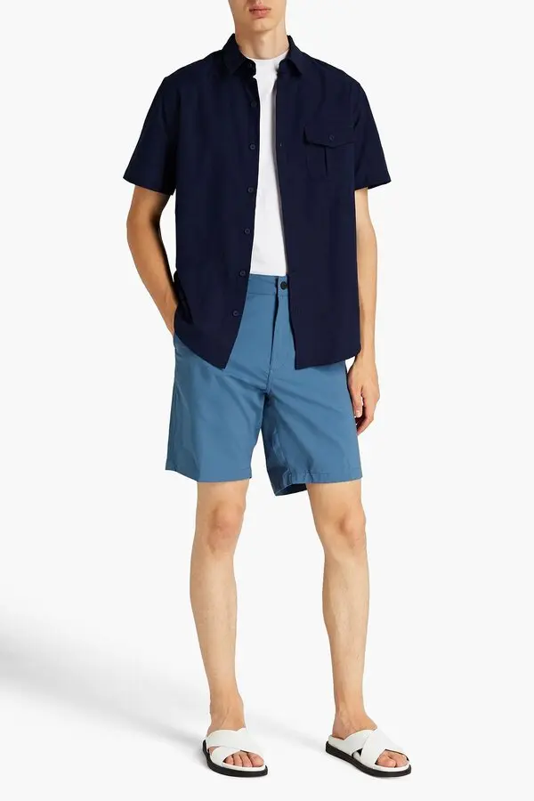 Onia Cotton-blend Shell Shorts With Drawstring Waist